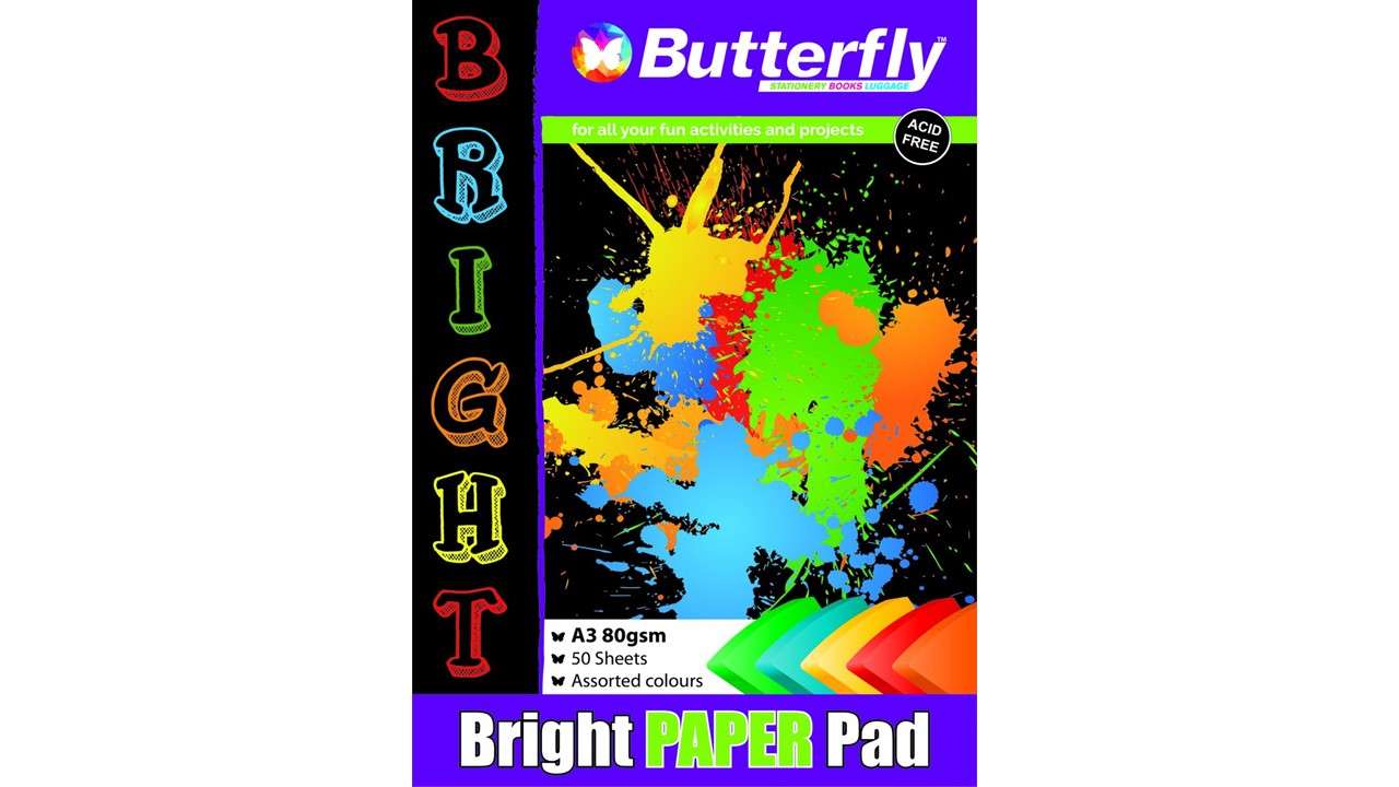 Butterfly Project Paper Pad – Bright A4 50 Sheets – Strive Stationers