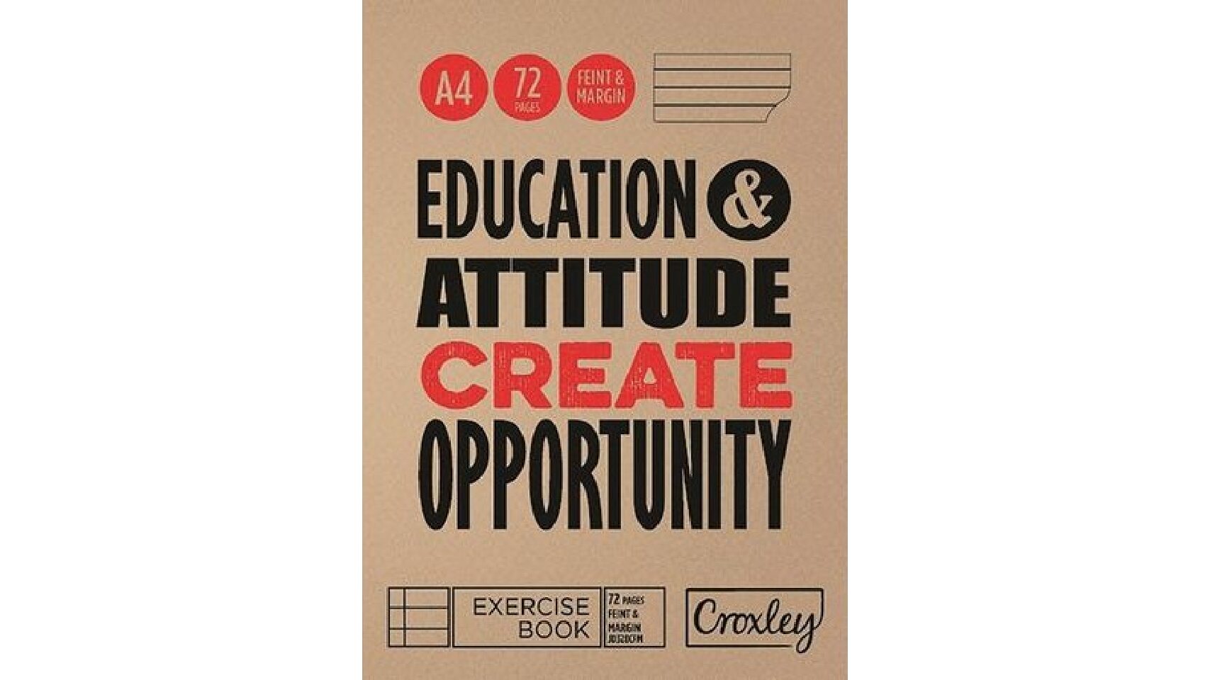 Croxley JD328 A4 72 Page College Book Feint & Margin – Strive Stationers